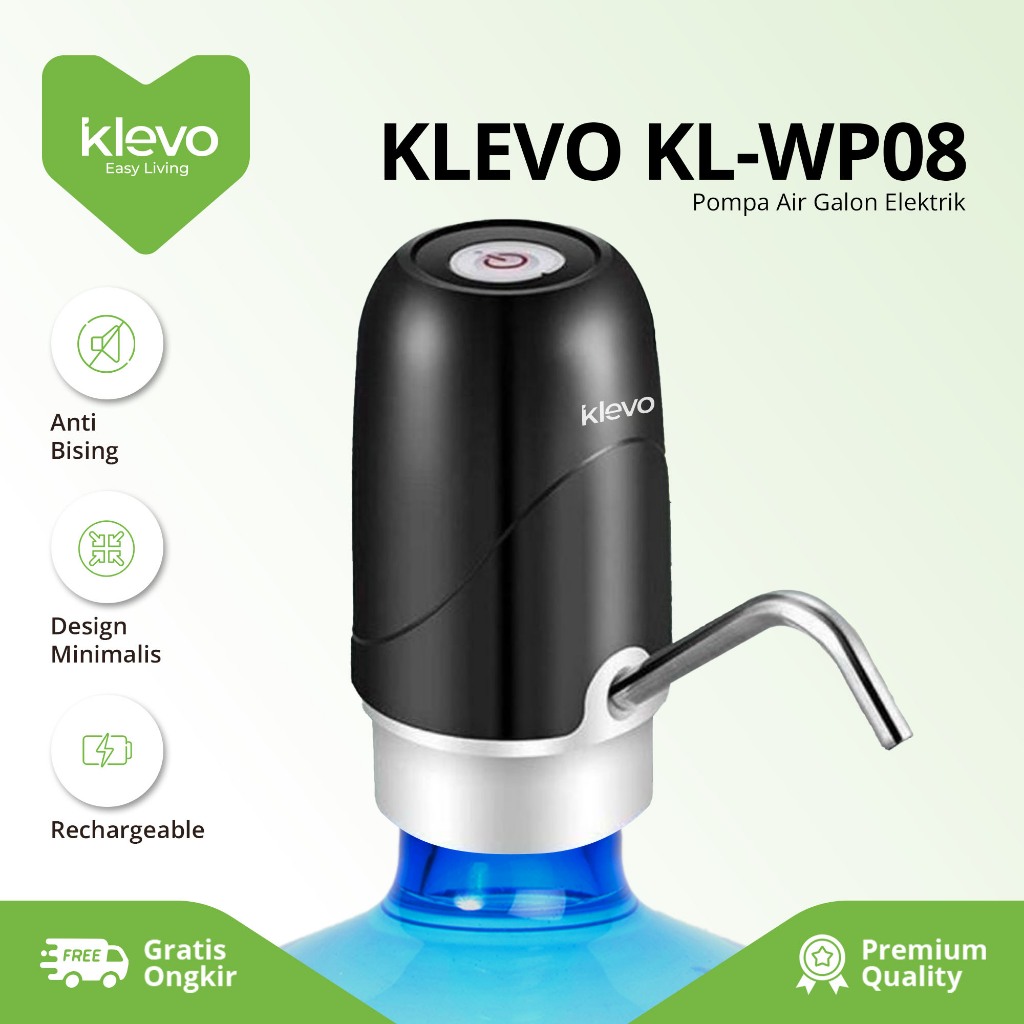 Jual KLEVO KL-WP08 Pompa Air Galon Elektrik Non Led Usb Rechargeable - Automatic Water Dispenser ...