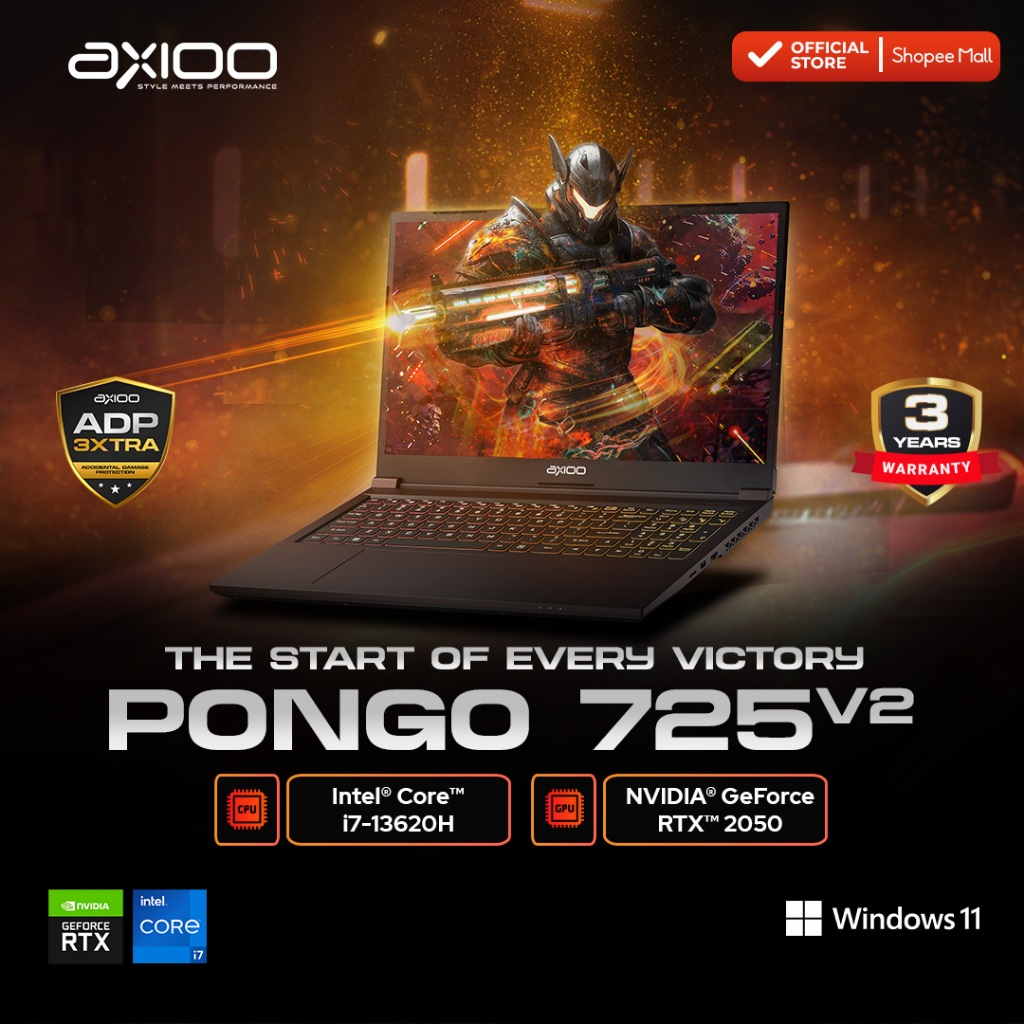 Jual Axioo Laptop Gaming Pongo 725 V2 Core i7-13620H/16GB/512GB/RTX ...