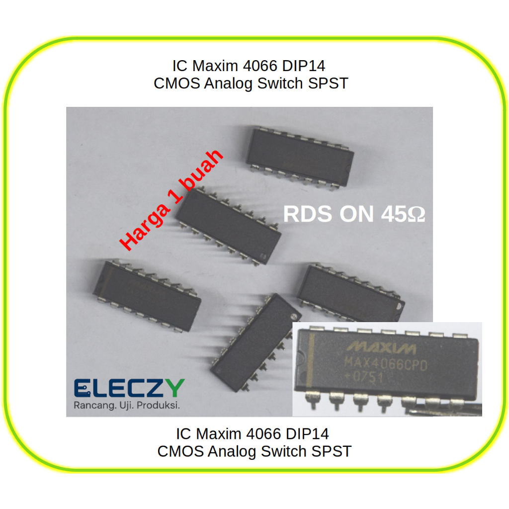 Jual IC Maxim 4066 cpd DIP14 (CMOS Analog Switch SPST) | Shopee Indonesia