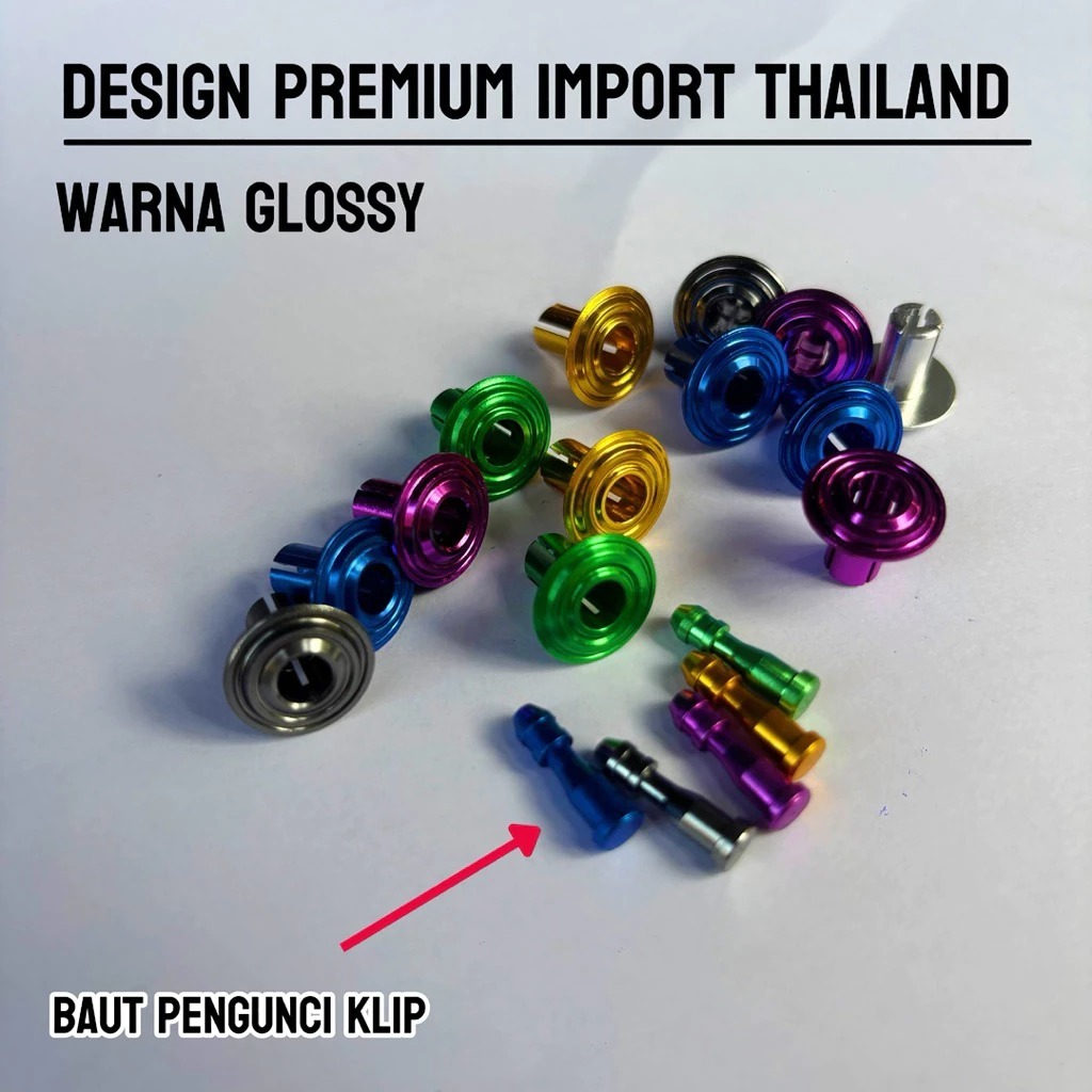 Jual BAUT KLIP BODY PROBOLT MOTOR ALUMUNIUM CNC BAUT RIPET THAILAND ...