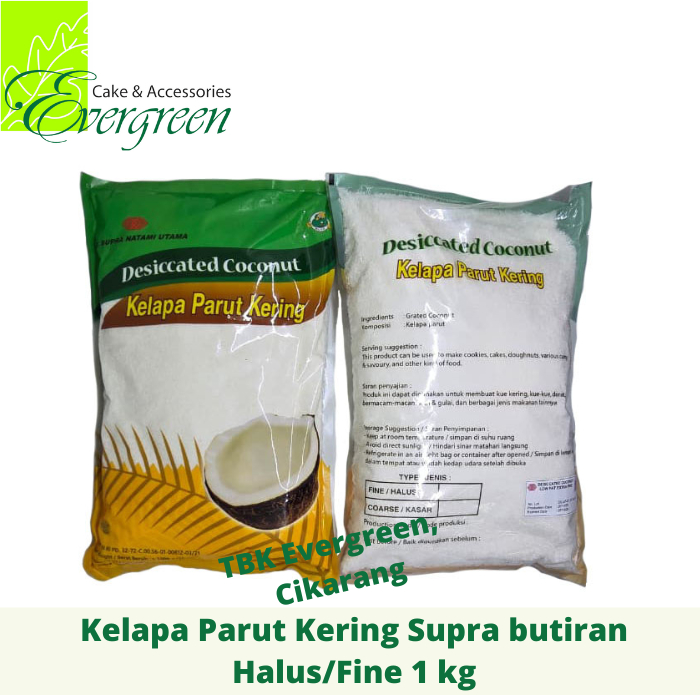 Jual Kelapa Parut Kering Supra butir Halus/Fine berat 1kg | Shopee ...