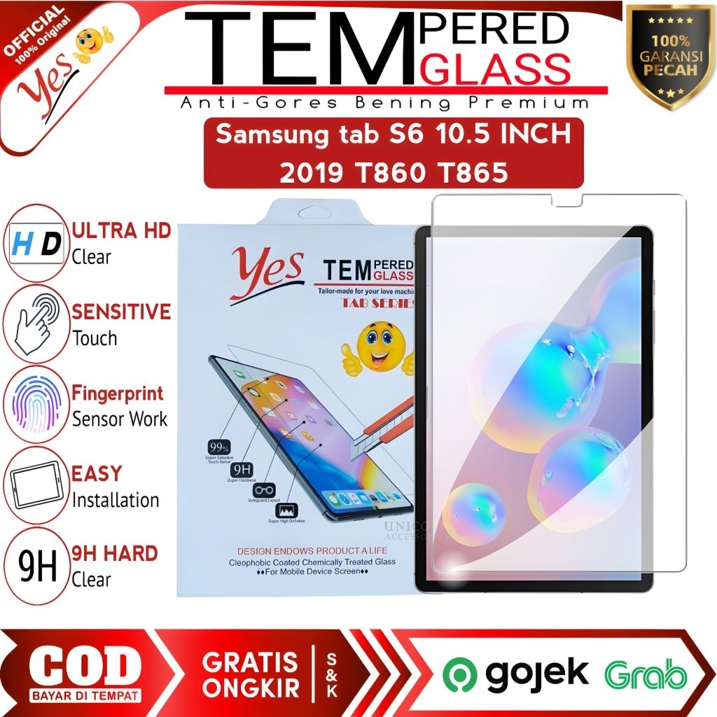Jual Samsung Galaxy tab S6 | 10.5 inch 2019 | T860 T865 Tempered Glass ...
