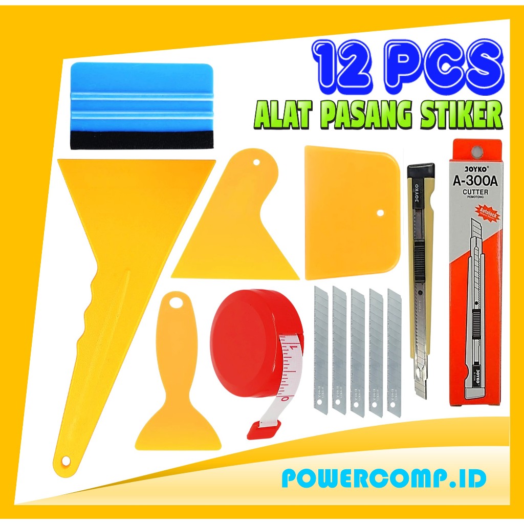 Jual PWR-JK12 Set Alat Pasang Stiker 12 PCS - Cutter Joyko A300A ...
