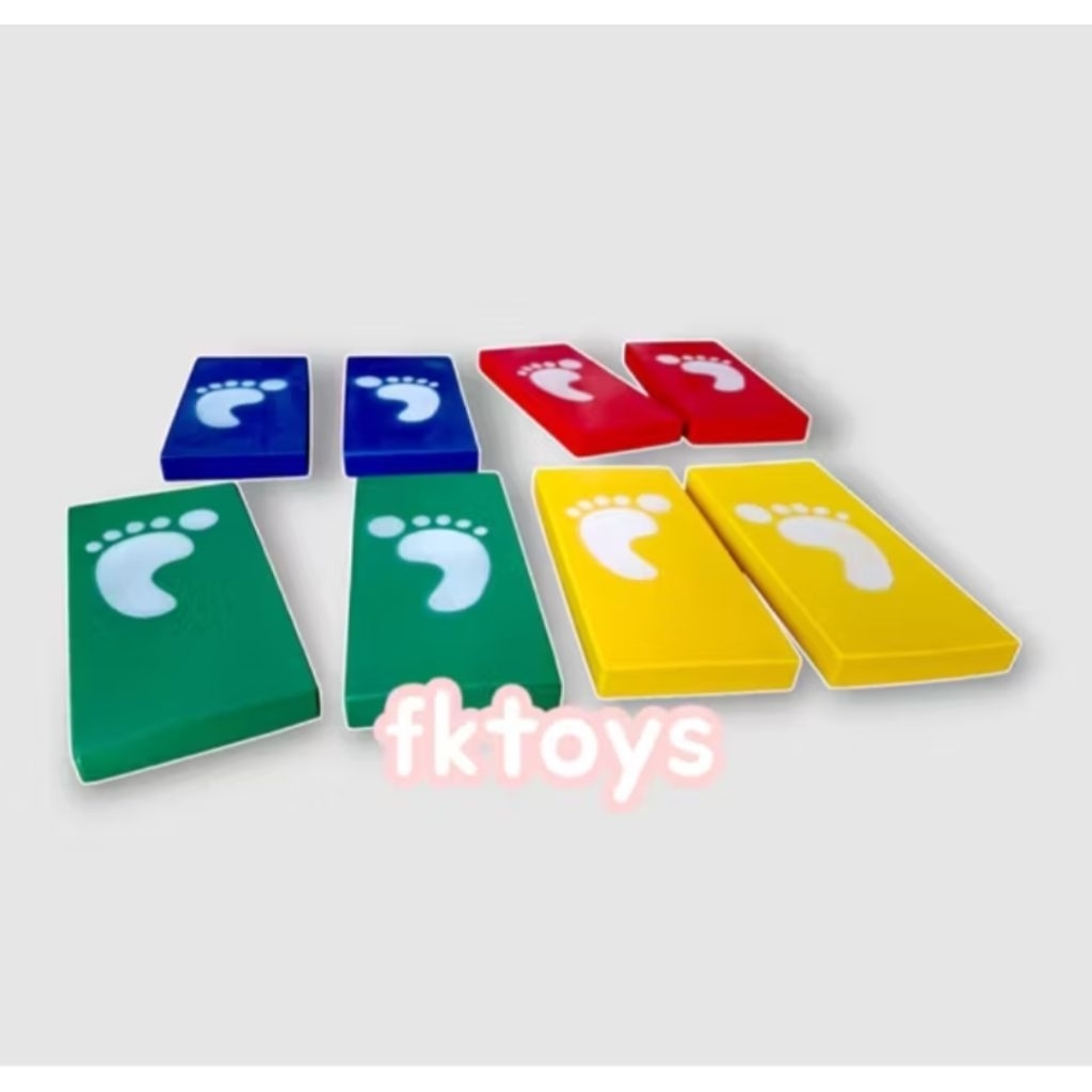 Jual 1 Set 4 balok Mainan Edukatif Balok Kaki Warna Kayu PAUD TK ...