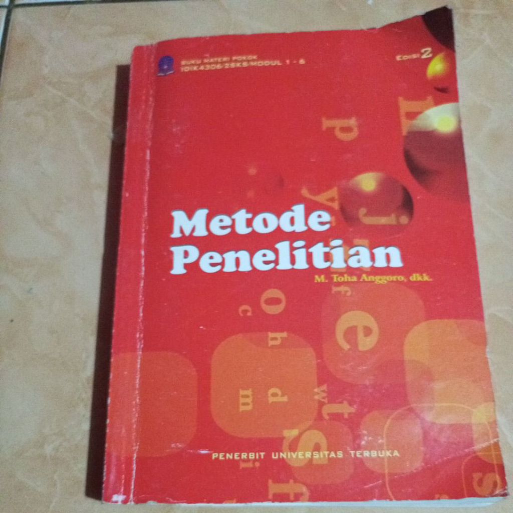 Jual Buku Ut Metode Penelitian M Toha Anggoro Dkk Shopee Indonesia