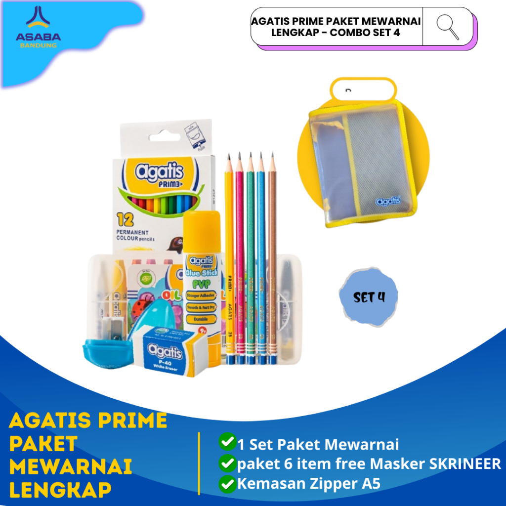 Jual Asaba Bandung - AGATIS Prime Paket Mewarnai Lengkap - Paket ...