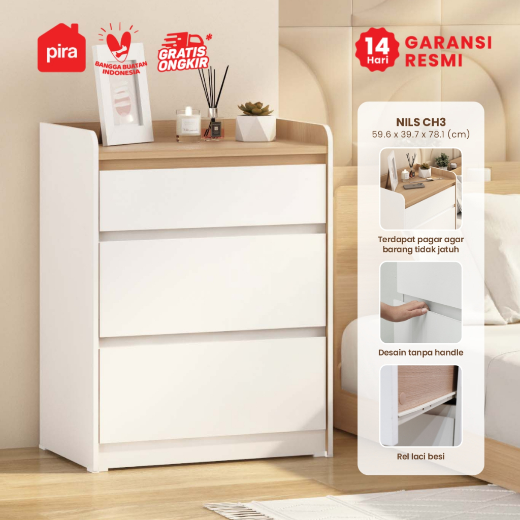 Jual PIRA METROPOLIS - NILS CH3 Lemari Laci 3 Susun / Drawer / Lemari ...