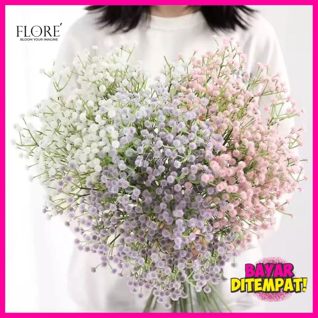 Jual Bunga Baby Breath Imitasi/Harga untuk 1 tangkai (isi 4 cabang ...