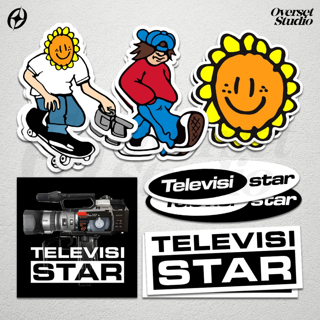 Jual (GRATIS ONGKIR & COD) Stiker Sticker Televisi Star / Sticker Brand ...