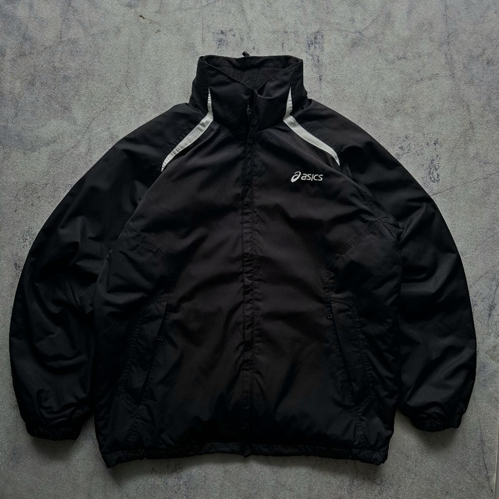 Jual Windbreaker Jacket Asics (BlackWhite) | Shopee Indonesia