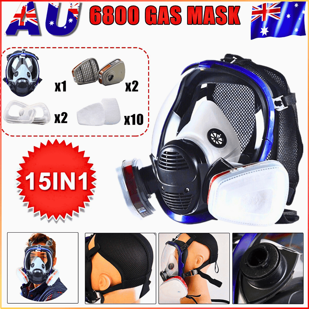 Jual NEW COD 6800 Masker Gas Respirator Full Face N95 Industri Mask ...