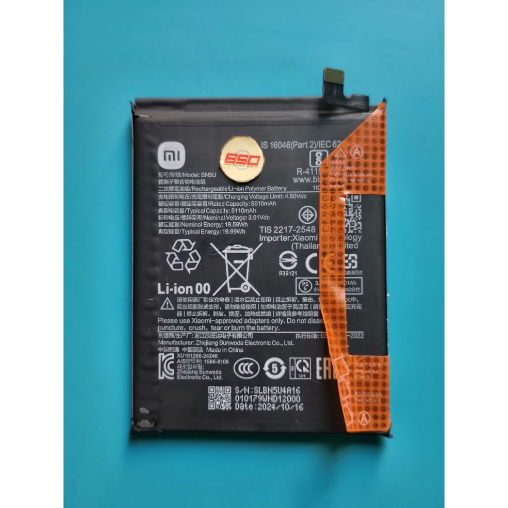 Jual Baterai Xiaomi Redmi Note 14 5G BN5U Original Copotan | Shopee ...