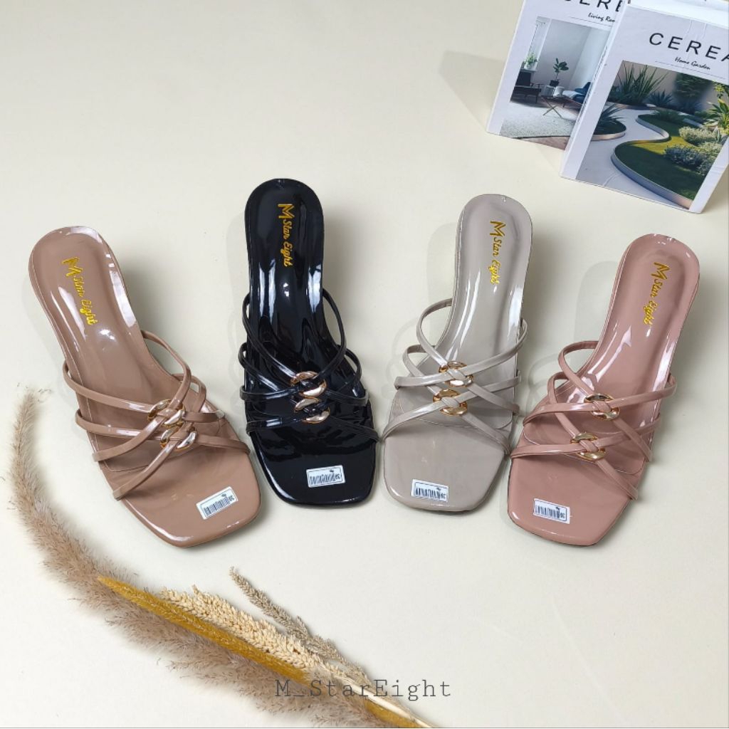 Jual ALONA High heels tali wanita terbaru sandal wanita terbaru hak ...