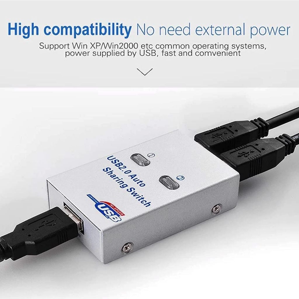 Jual PRINTER SHARING SWITCH USB2.0 2 PORT FROM 2 PC TO PERIPHERAL ...