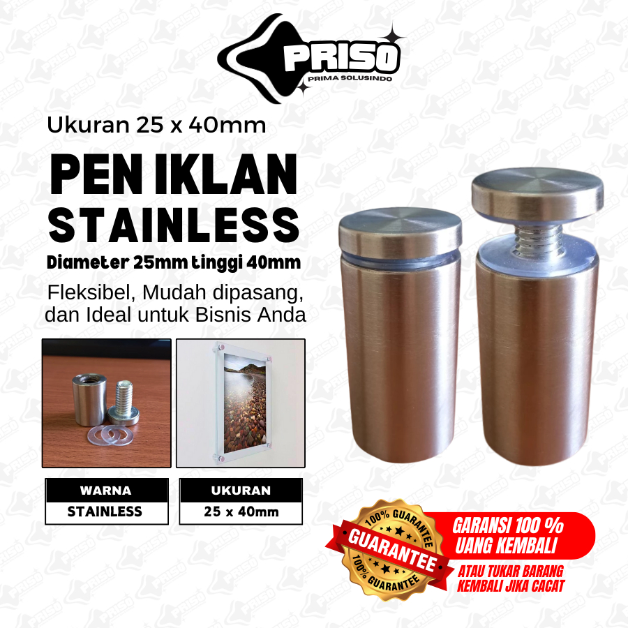 Jual Pen Baut Iklan Kaca Akrilik Sign Board Poster Dinding Reklame ...