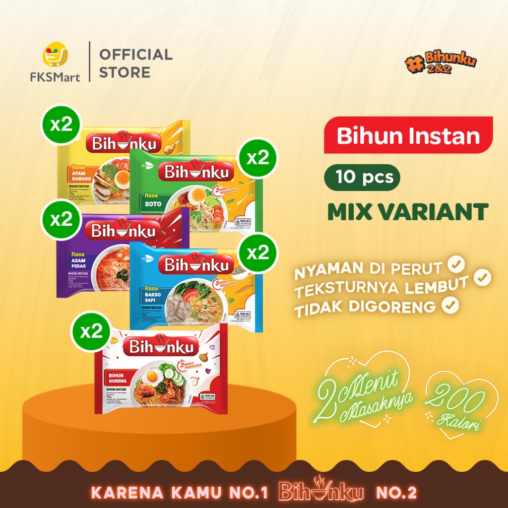 Jual Bihunku Mix Variant Paket Isi 10 | Shopee Indonesia