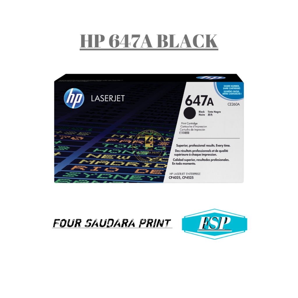 Jual HP 647A Black Original Laserjet Toner Cartridge {CE26A} | Shopee ...
