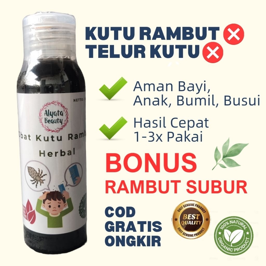 Jual Hair Oil Obat Kutu Rambut Anak dan Dewasa Pembasmi Kutu Rambut dan ...