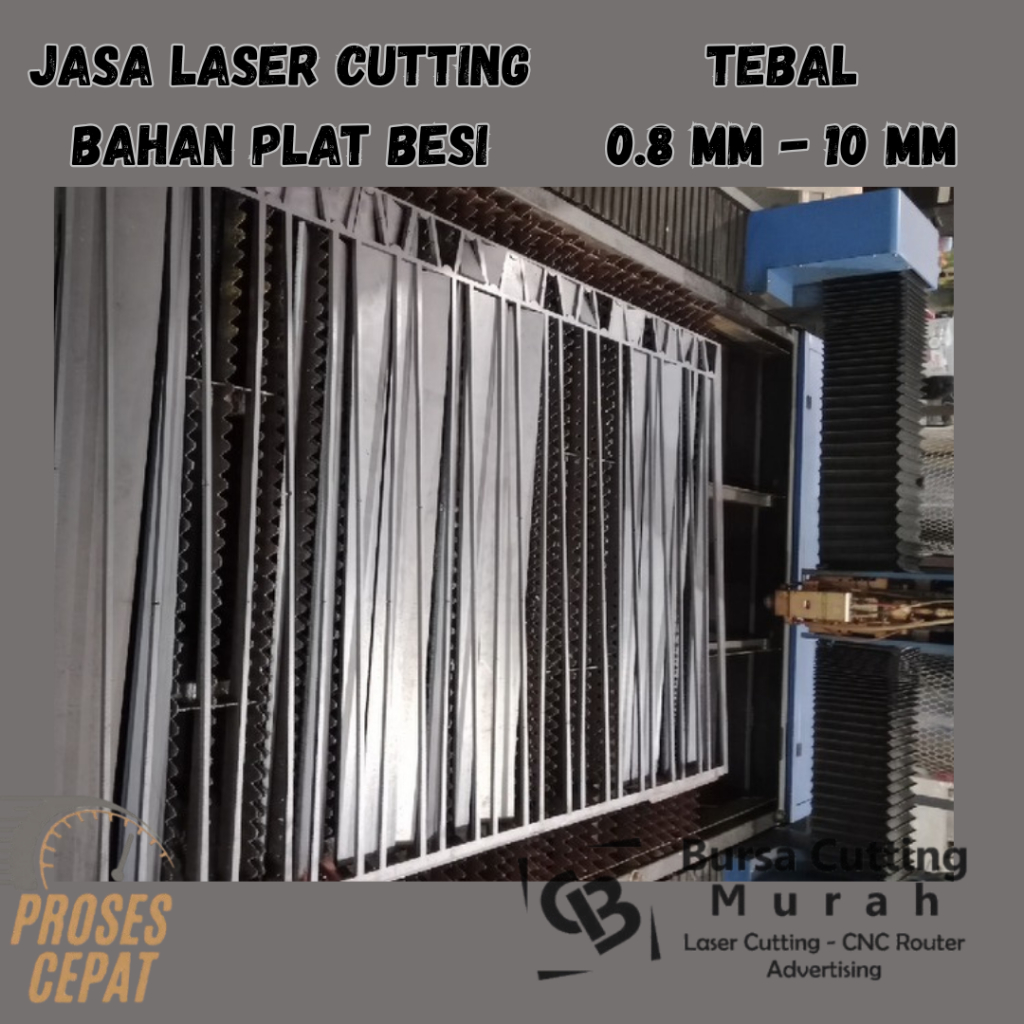 Jual Jasa Cutting CNC Router Laser Plat Besi Hitam / Cutting Bahan Plat ...