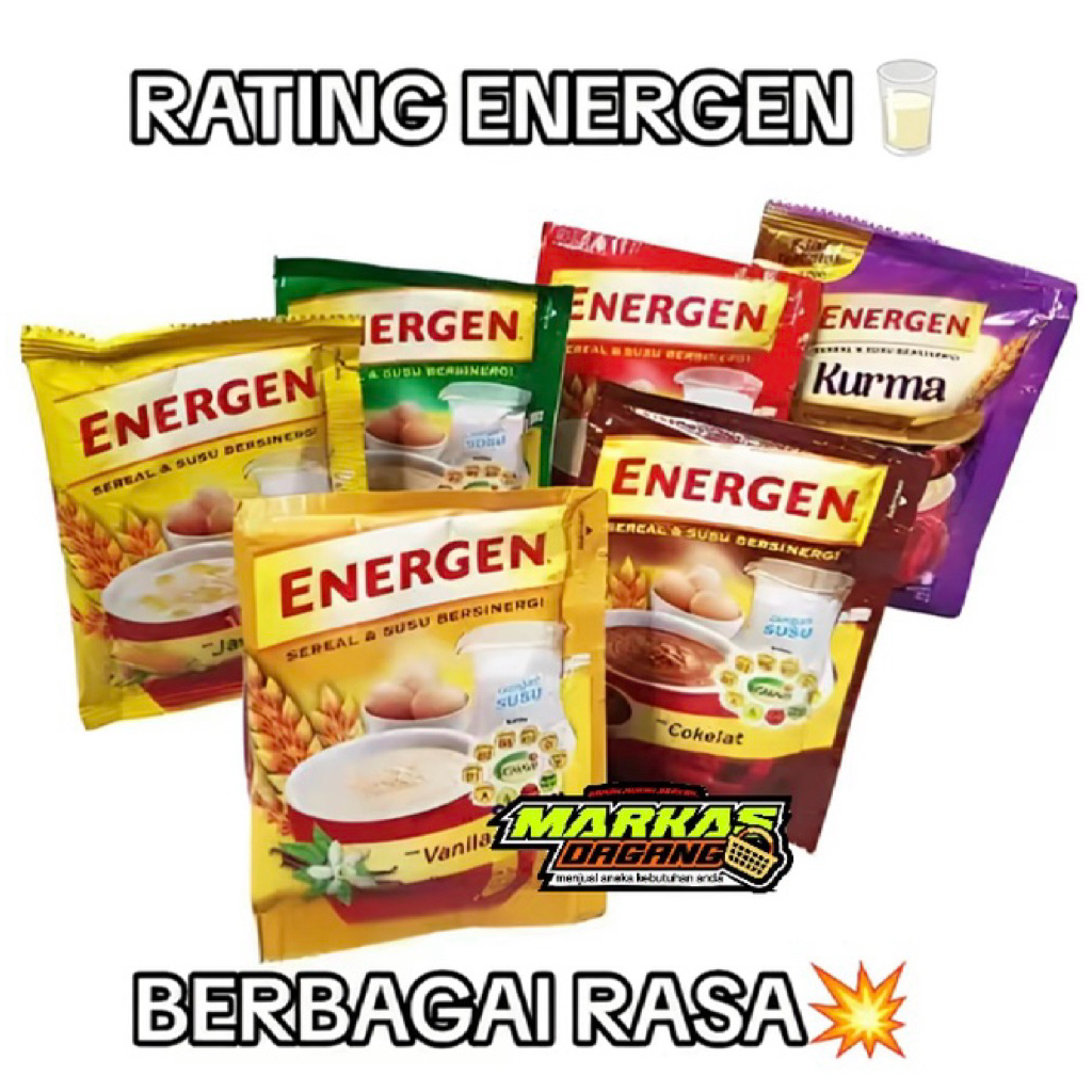 Jual ENERGEN 1 renceng isi 10 sachet berat bersih 35g (ready semua ...
