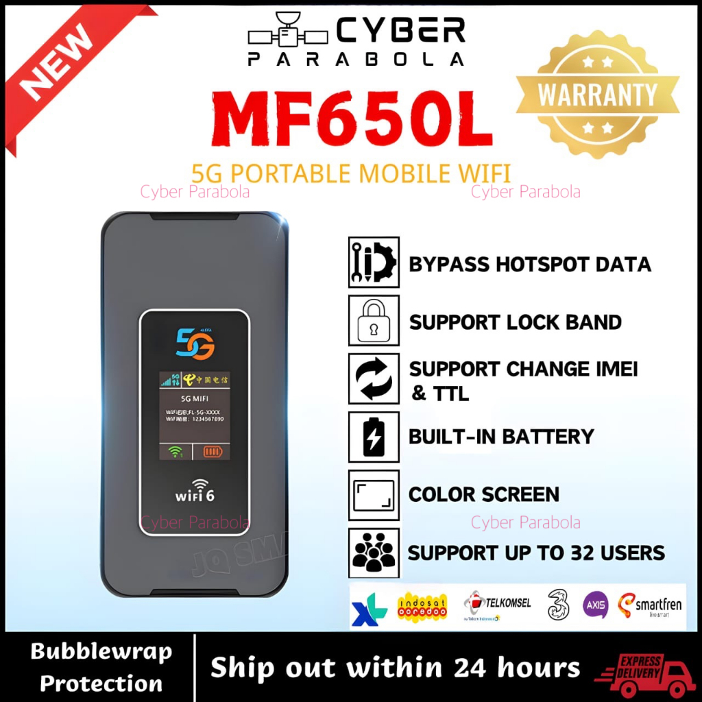 Jual modem mifi 5G portabel MF650L PORTABLE 5G WIFI 6 MODEM WITH ...