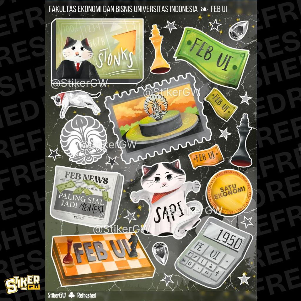 Jual [NEW] Sticker Pack FEB UI Refreshed | STIKER FAKULTAS EKONOMI ...
