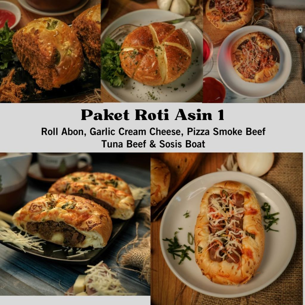 Jual Paket Roti Asin 1 isi Roti Pizza Smoked Beef, Roll Abon Sapi ...