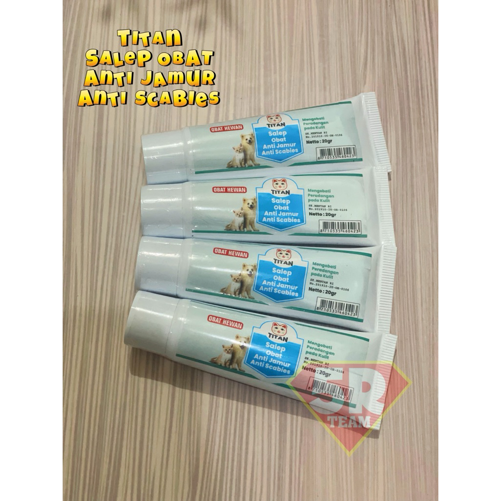 Jual TITAN SALEP OBAT JAMUR ANTI SCABIES KUCING ANJING|| 20gr | Shopee ...