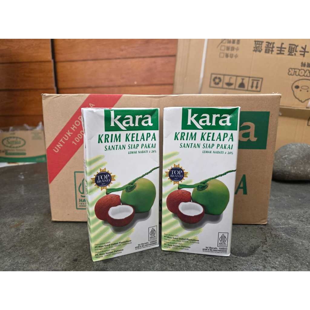 Jual 1 dus Santan Kara Siap Pakai kemasan 1 Liter isi 12 Pcs | Shopee ...