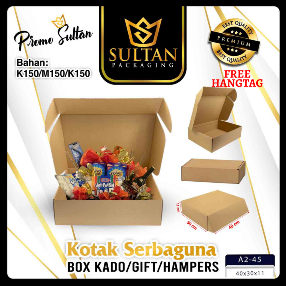 Jual Box Packaging - Kotak kardus - Packaging Coklat Polos Uk 40x30x11 ...