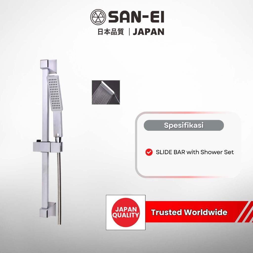 Jual SAN-EI Slide Bar with Shower Set PW501-S | Tiang Set Shower ...