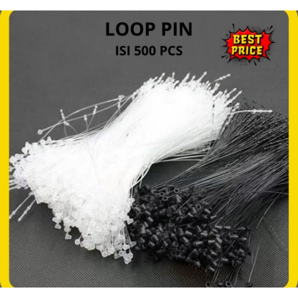 Jual LOOP PIN / LOCK PIN / STRINGPIN Label baju [1pak 500pcs] | Shopee ...
