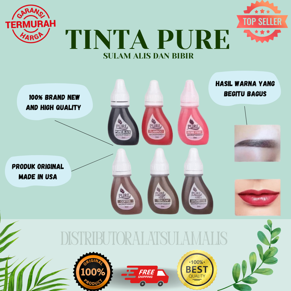 Jual ORI Tinta PURE untuk sulam alis ORI USA | Shopee Indonesia