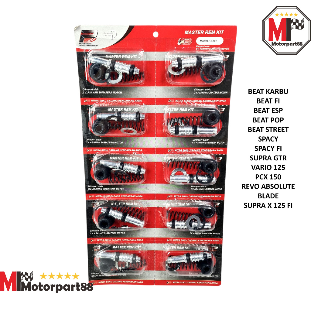 Jual 10PCS MASTER REM KIT MOMENTUM BEAT KARBU BEAT FI ESP SCOOPY ESP ...