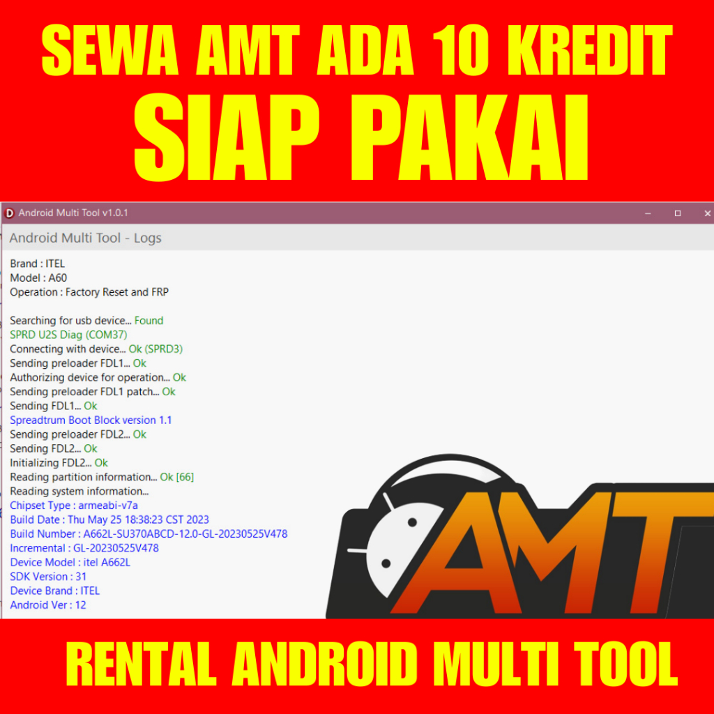 Jual SEWA AMT ANDROID MULTI TOOL + 10 KREDIT SIAP PAKAI | Shopee Indonesia