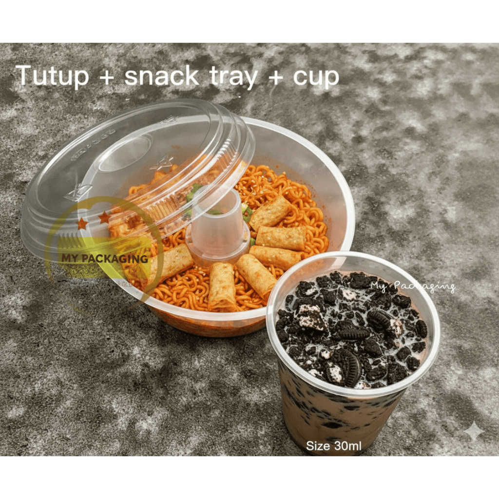 Jual Snack Tray + Tutupnya + Gelas PP injection (25set) Lawson haus ...