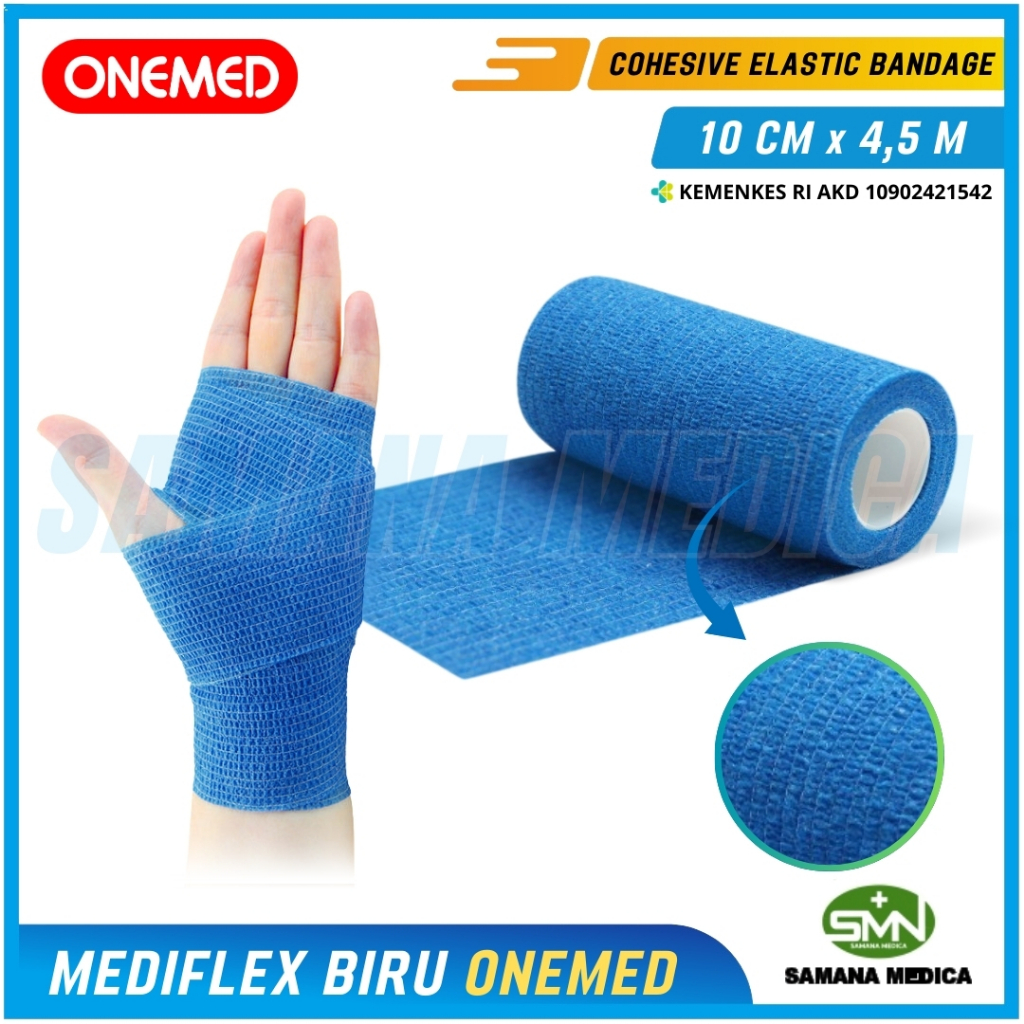 Jual Mediflex 10cm x 4.5m ONEMED - Cohesive Elastic Bandage / Perban ...