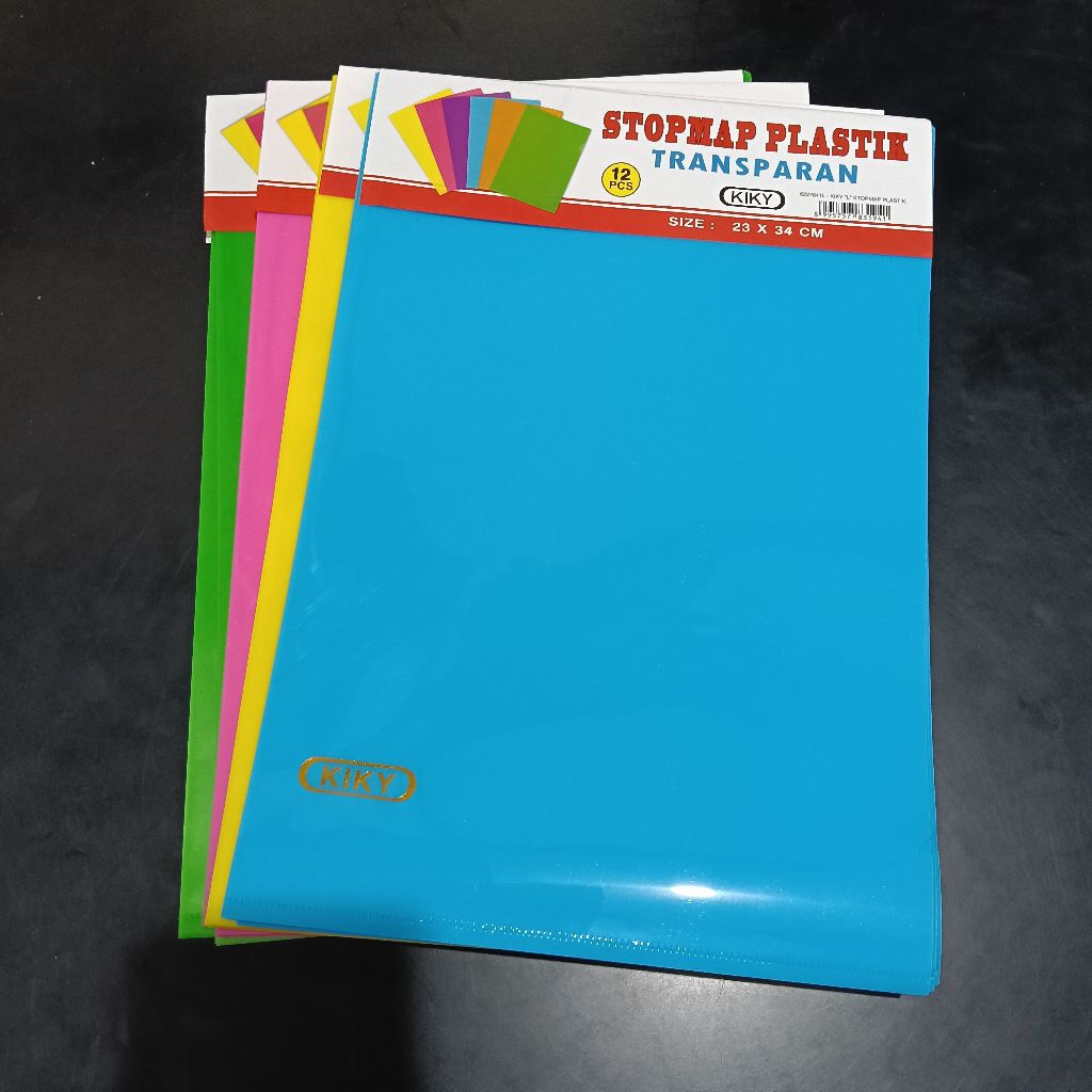 Jual 12 PCS MAP L FOLIO KIKY / MAP PLASTIK TRANSPARAN WARNA | Shopee ...