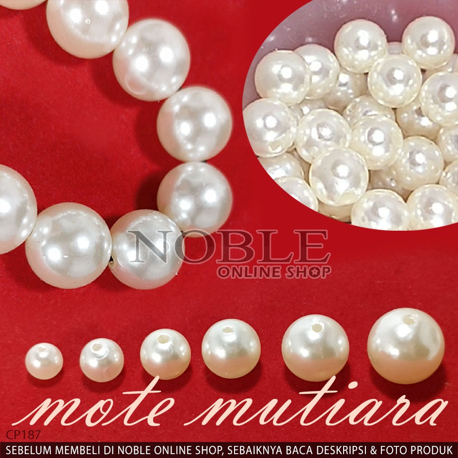 Jual [10 GR/20 GR] MOTE PEARL WARM WHITE PREMIUM MUTIARA BRIDAL BULAT ...