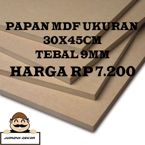 Jual Papan Mdf tebal 9mm ukuran 30X45cm | Shopee Indonesia