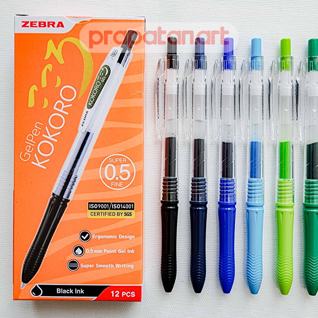 Jual Zebra KOKORO Gel Pen Super Fine 0.5mm | Pena Jel | Pulpen | Shopee ...