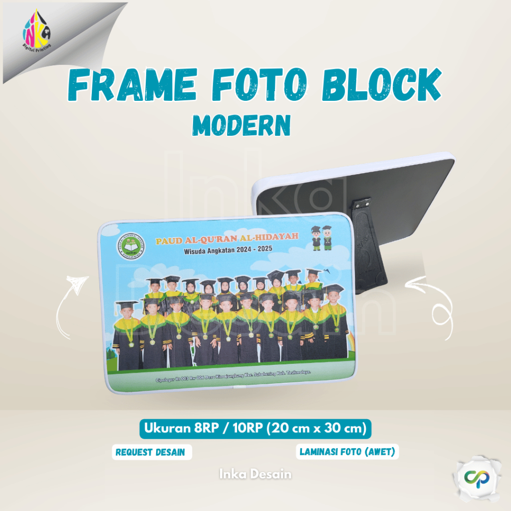 Jual Cetak Frame Foto Block Modern 8RP/10RP (21 x 30 cm) | Shopee Indonesia