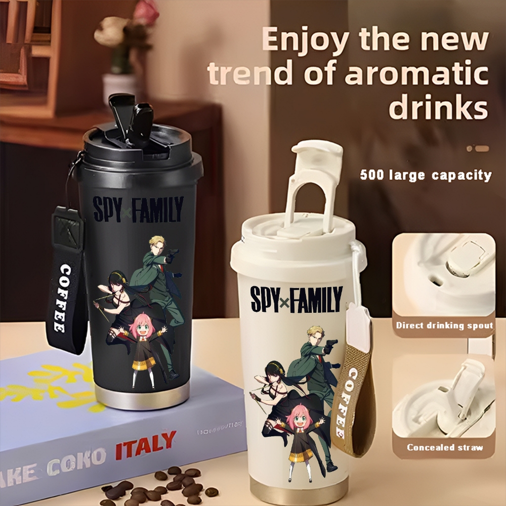 Jual Tumbler Loid Yor Anya – SPY x FAMILY Official Style/ 2in1 Sedotan ...
