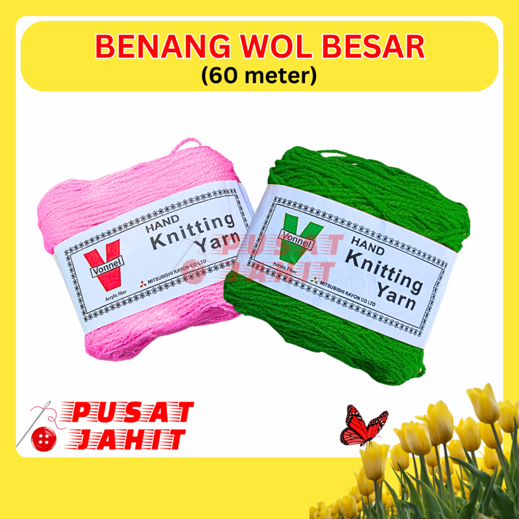 Jual Benang Wol BESAR Warna Warni Rajut Sulam | Shopee Indonesia