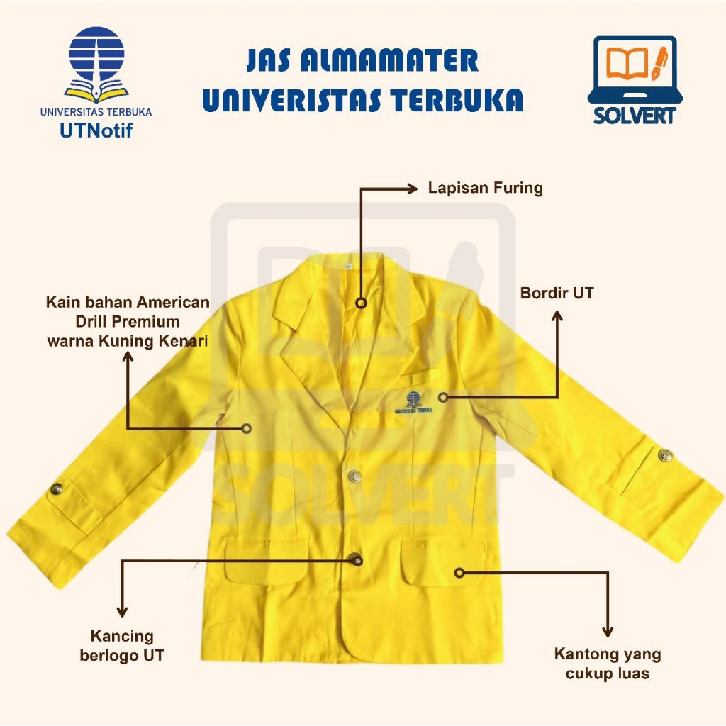 Jual Big Promo Ready Stock Jas Almamater Universitas Terbuka Ut - Jaket ...