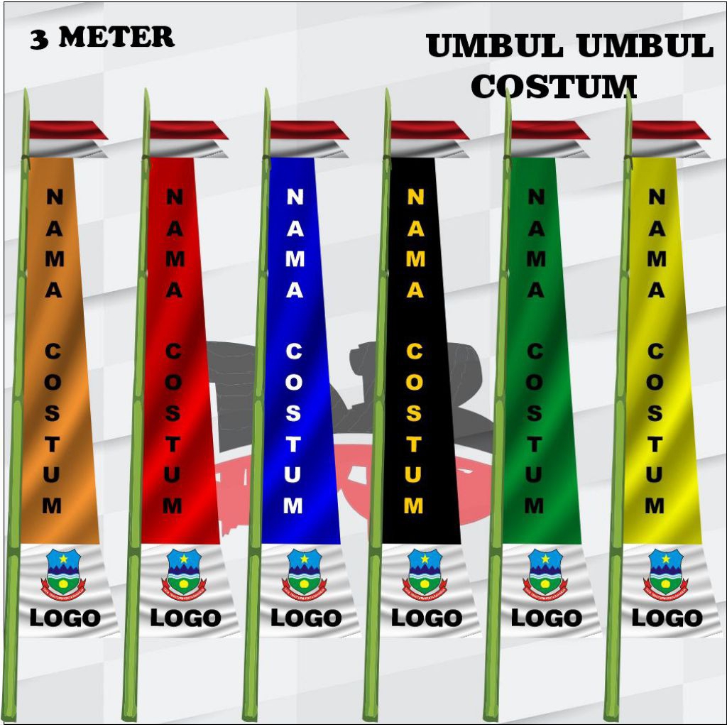 Jual UMBUL UMBUL COSTUM | PANJANG 3METER BEBAS NAMA DAN LOGO | Shopee ...