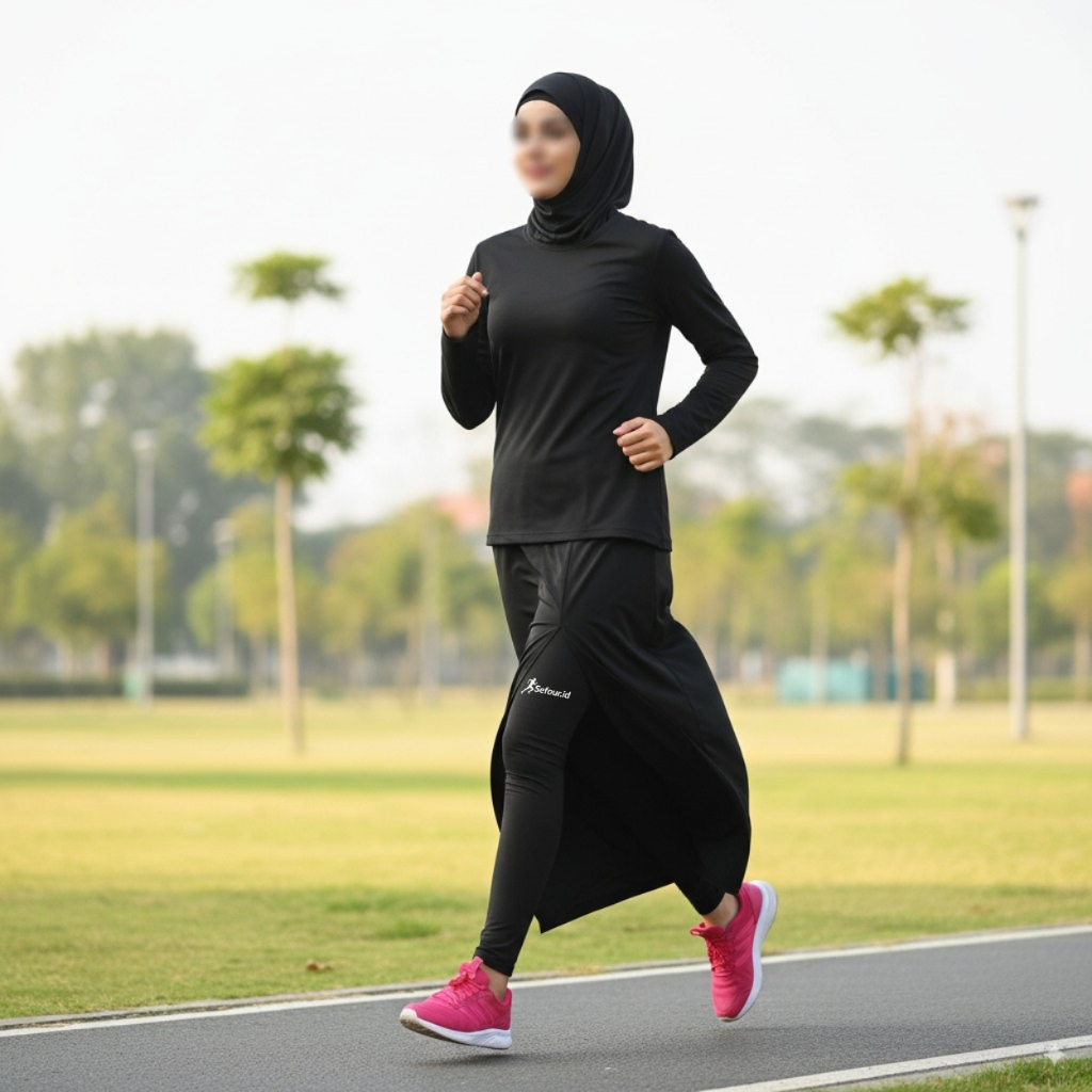 Jual Celana Rok Legging Wanita Muslimah Panjang Sporty Syar’i Senam ...