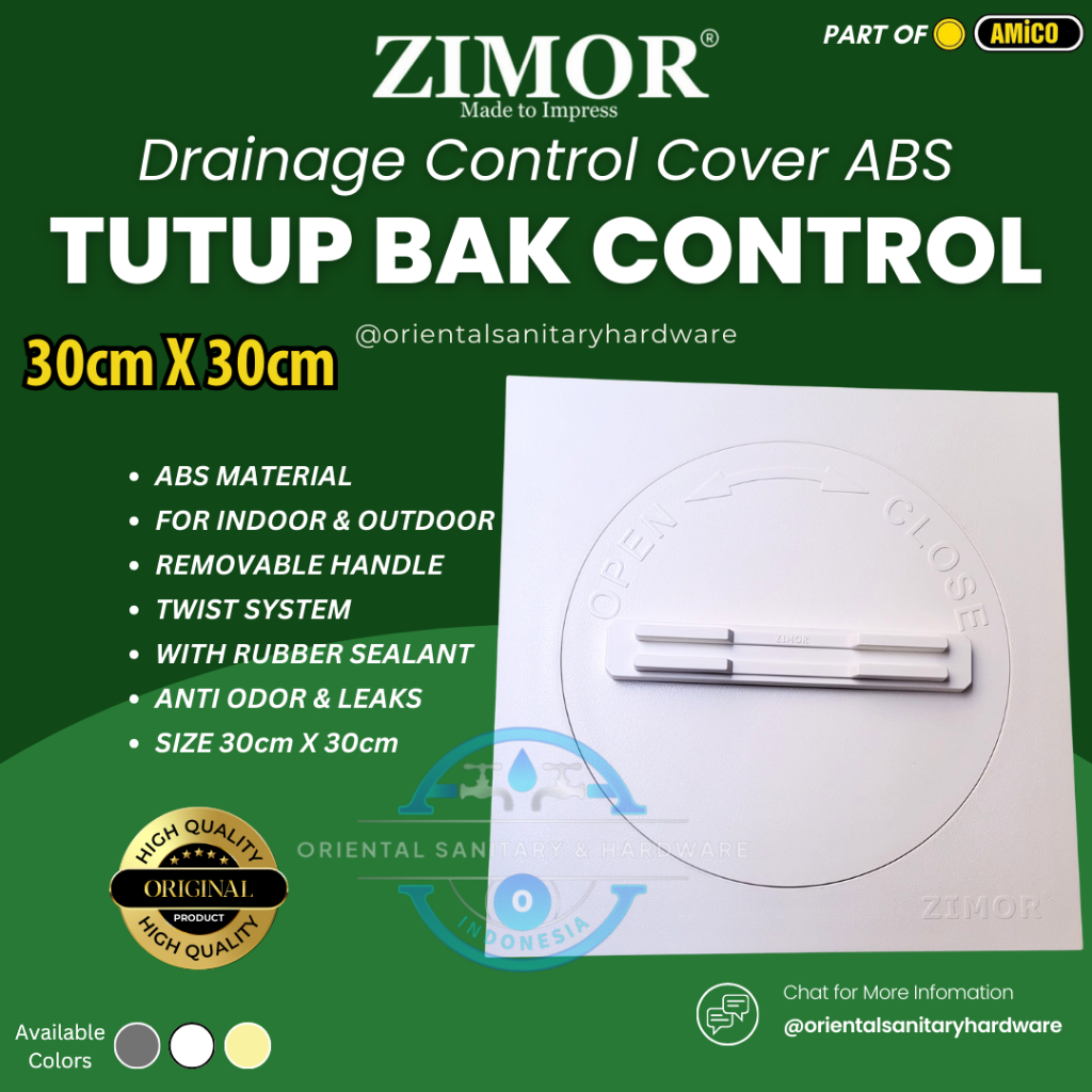 Jual ZIMOR TUTUP BAK CONTROL Septic Tank ABS Drainage Control Cover ...