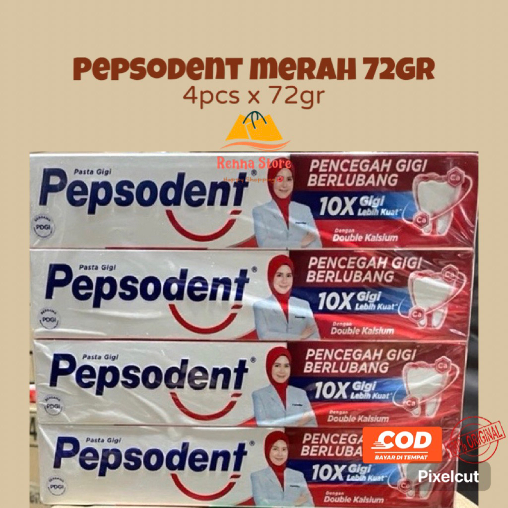 Jual 4pcs PEPSODENT Merah Action 123 Ciptadent Pencegah Gigi Berlubang ...