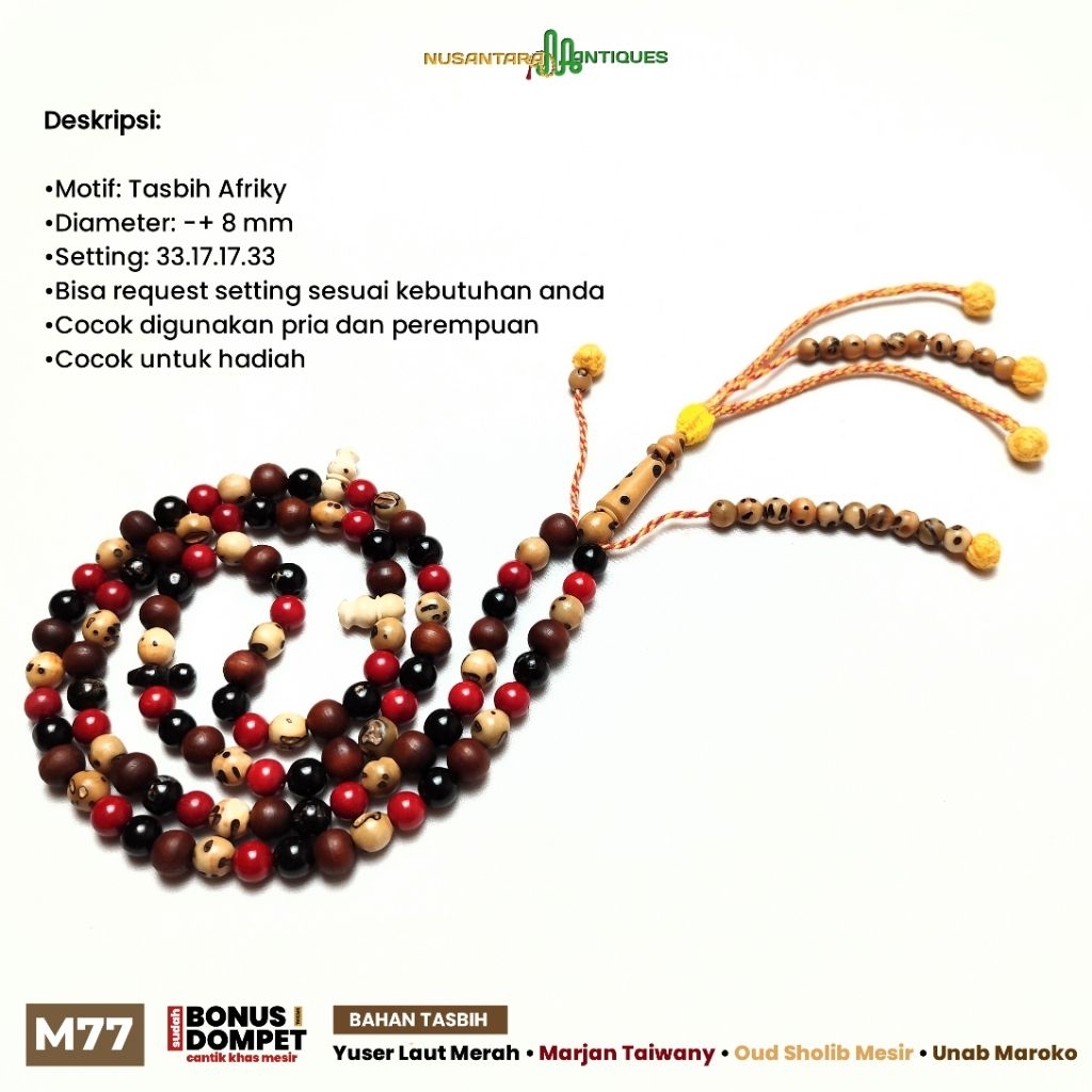 Jual Tasbih Yuser Laut Merah Mesir Mix Marjan Oud Shoib Unab Marok Kode ...